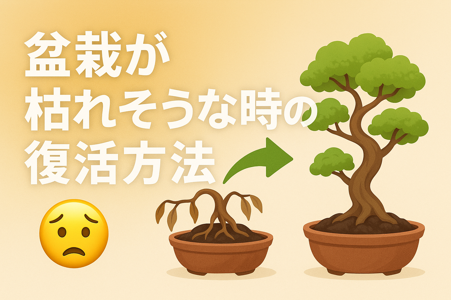 盆栽が枯れそうな時の復活方法：緊急救命術で98%蘇生成功 - | 盆栽コレクション